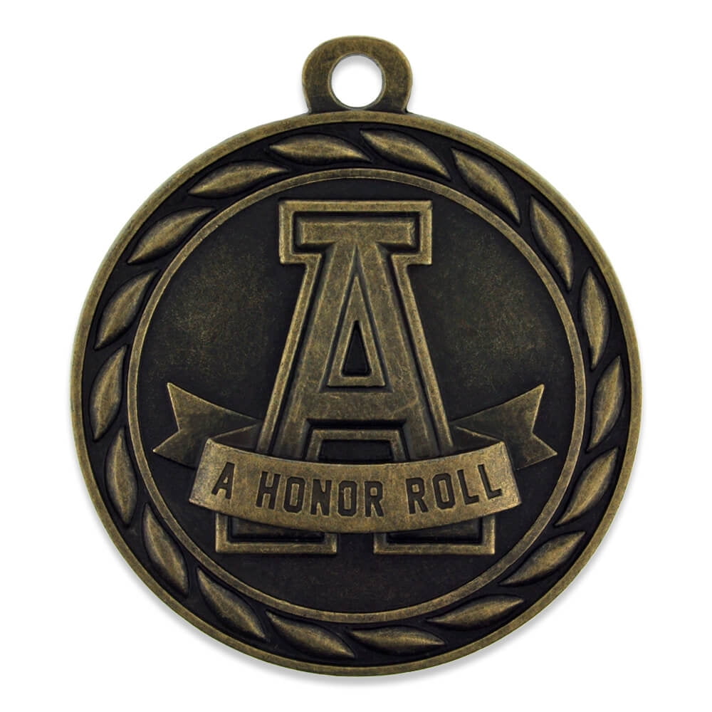 Gold A Honor Roll Single and Bulk School Medals - Walmart.com