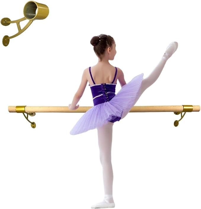 Gold A-Shape Ballet Brackets: Fixed Height Wall Mount for 1.5"-1.67 ...