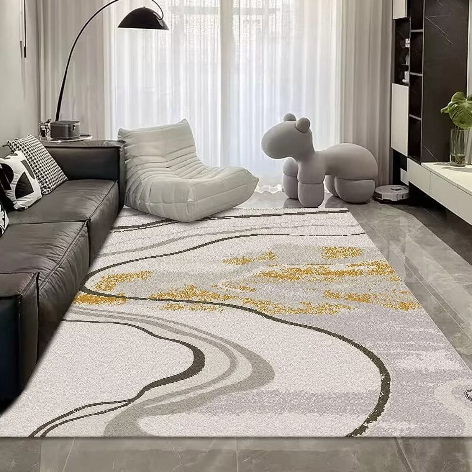 Gold Abstract Carpet for Living Room tapis salon Luxury Home Bedroom ...