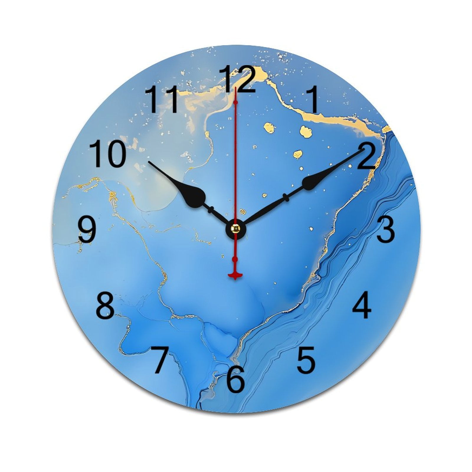 Gold Abstract Word Saying Big Wall Clock Home Decor Art Watch Living ...