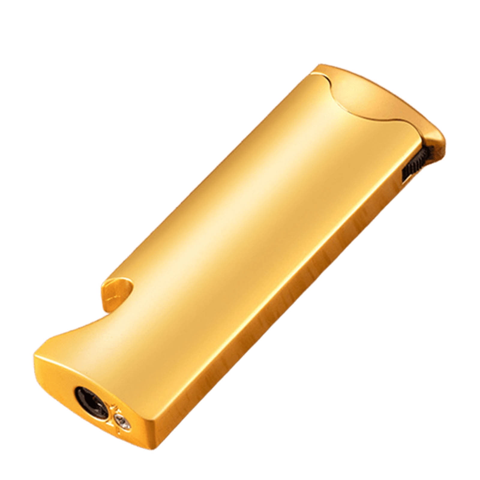 Gold Adjustable Windproof Jet Flame Lighter With Flashlight And Bottle ...