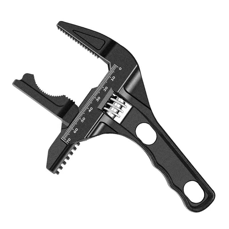 Gold Adjustable Wrench Aluminium Alloy Wide Jaw 6-68mm Wrench Universal ...