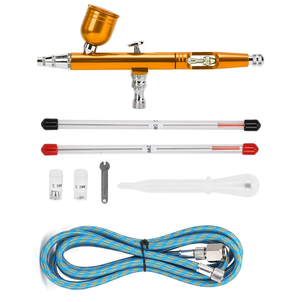 Gold Airbrush Spray Gun, Pneumatic Spraying Tool for DIY Art, Model ...