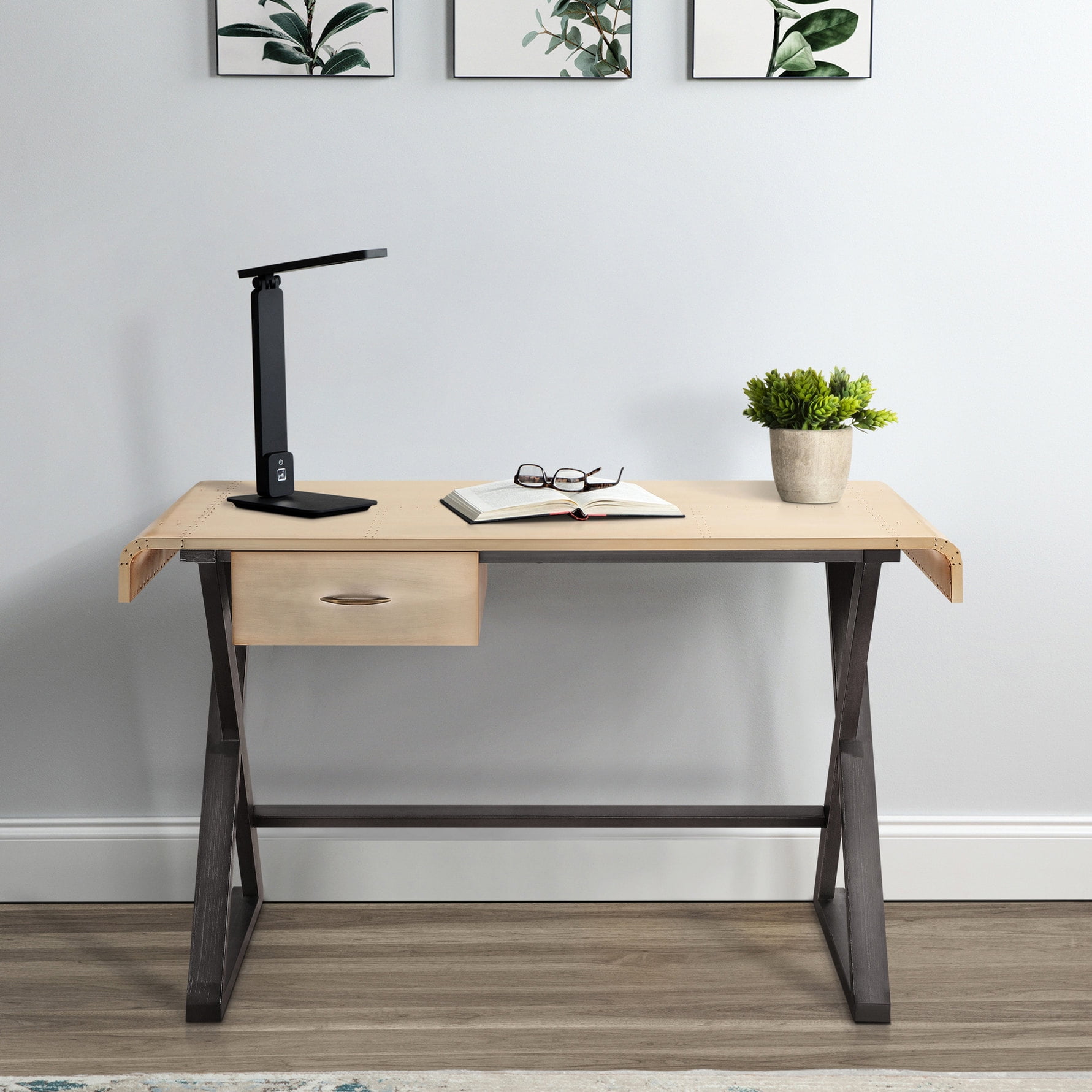 Gold Aluminum Top & Grey - Full - Extension Drawers with Soft - Close ...