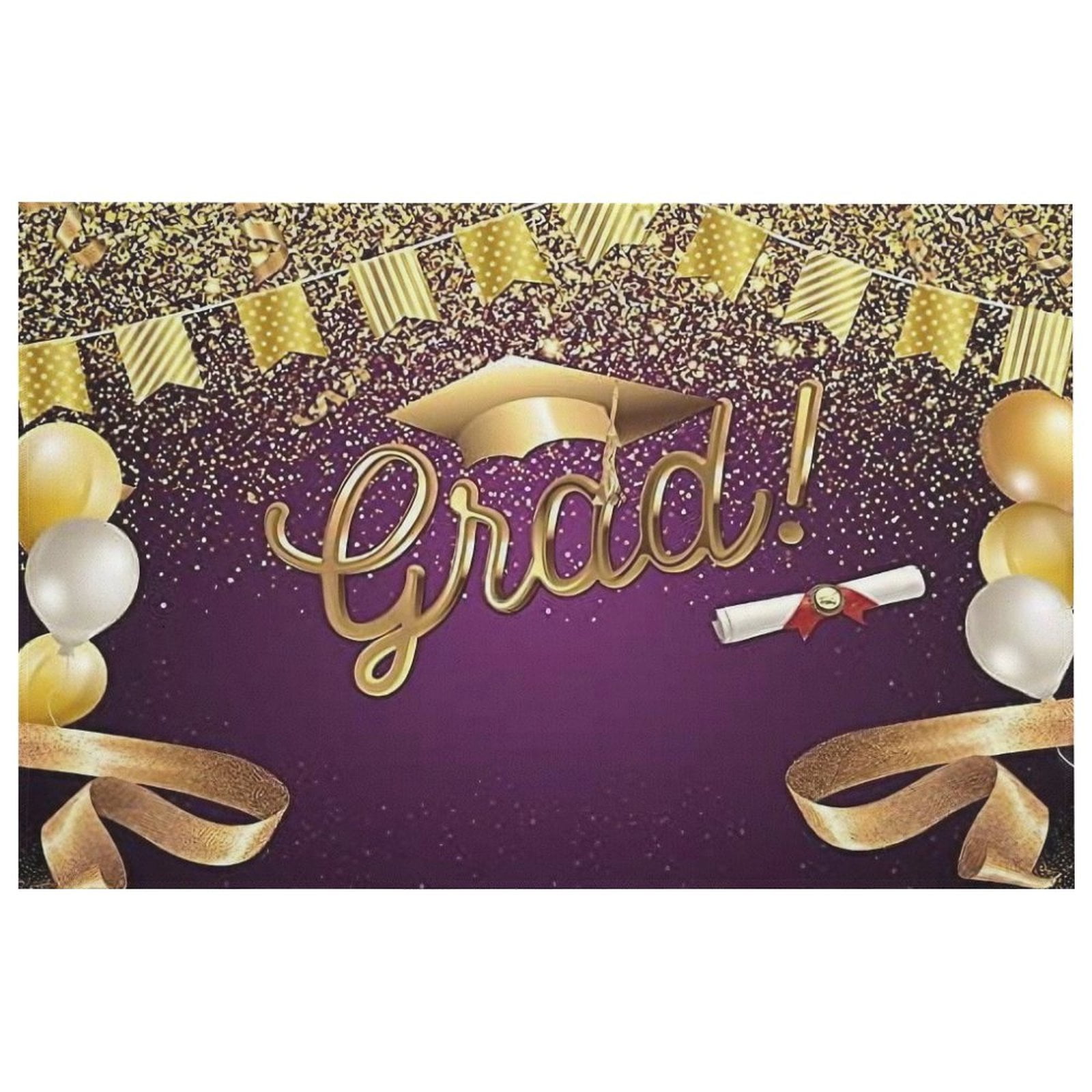 Gold And Purple Bachelor Cap Balloon Grad Adult Home Decor Bedroom ...