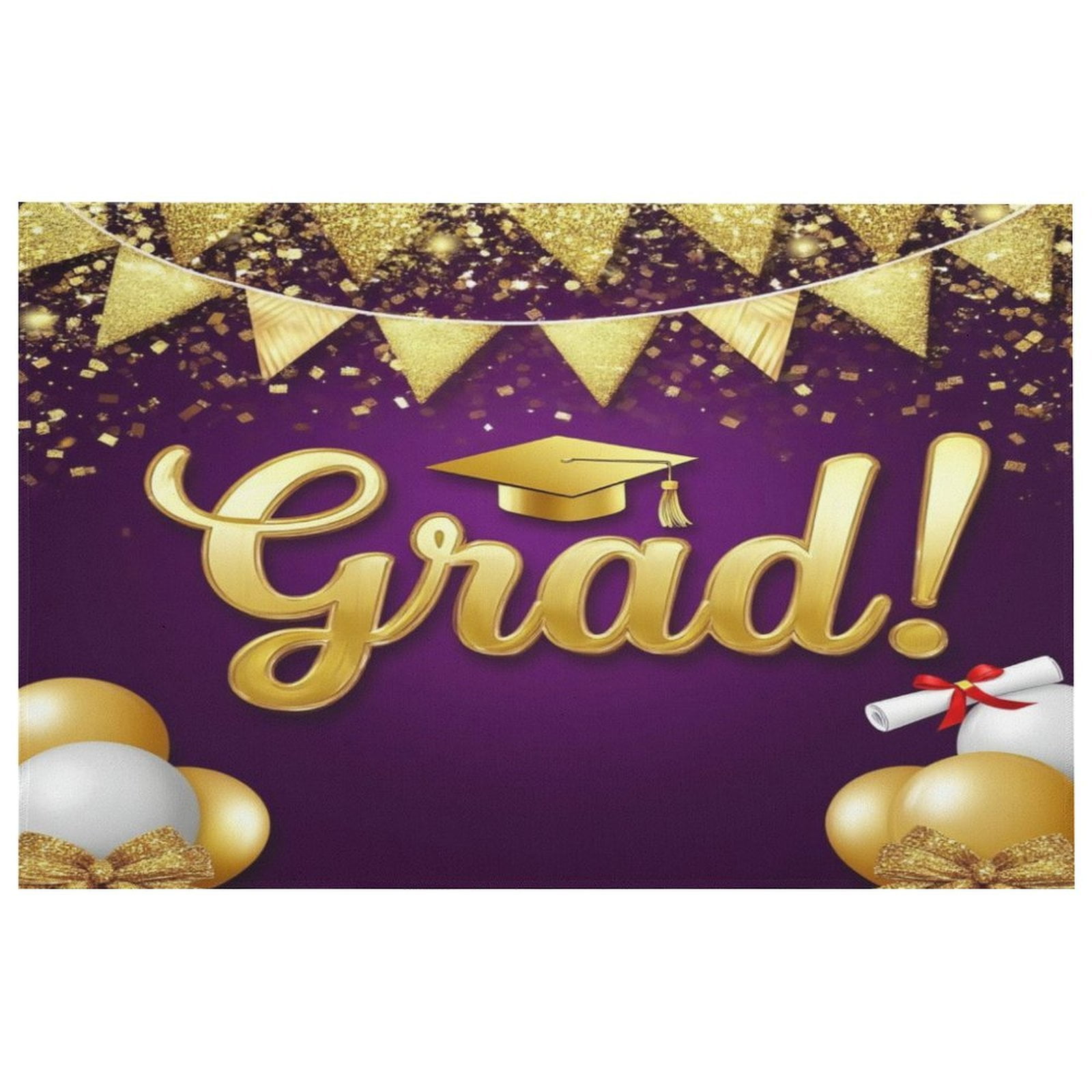 Gold And Purple Bachelor Cap Balloon Grad Adult Home Decor Bedroom ...