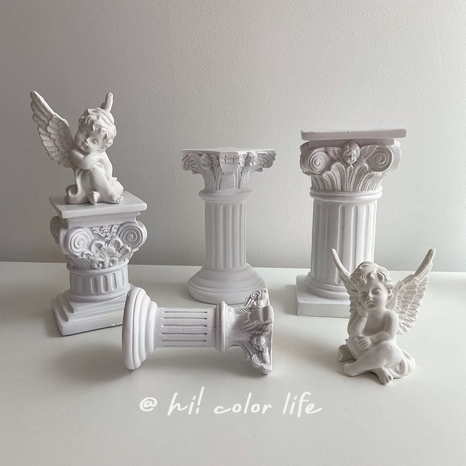 Gold Angels Resin Cherubs Statue Figurine Indoor Outdoor Home Garden ...