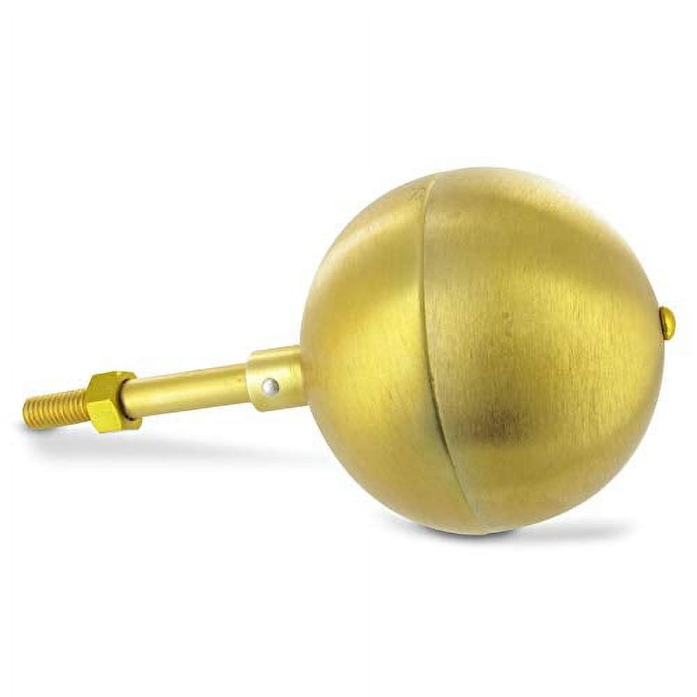 Gold Anodized Aluminum Flagpole Ball Ornament - 4in - Walmart.com