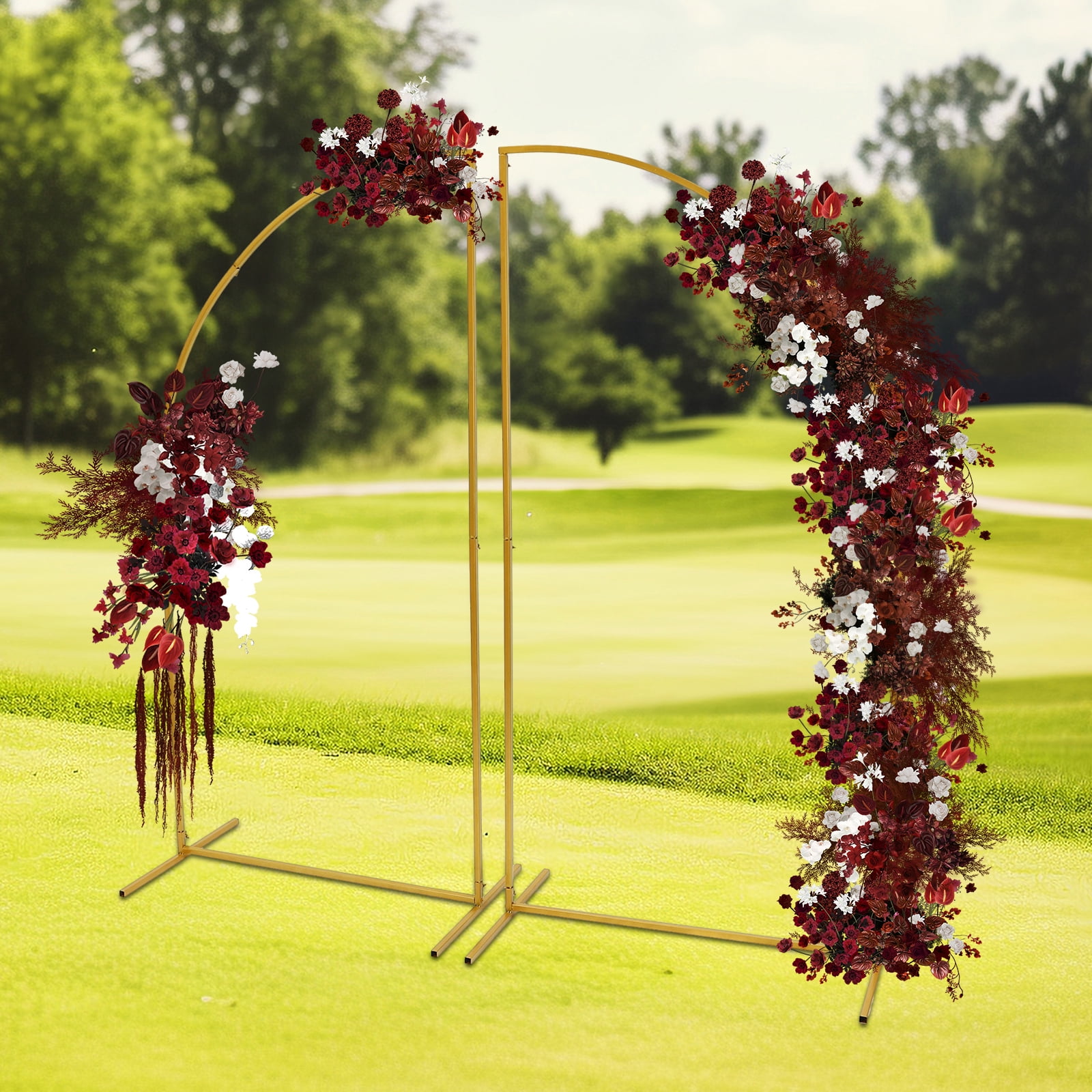 Gold Arch-shaped Wedding Decor 5.91ft Height for Graduation Banquet ...