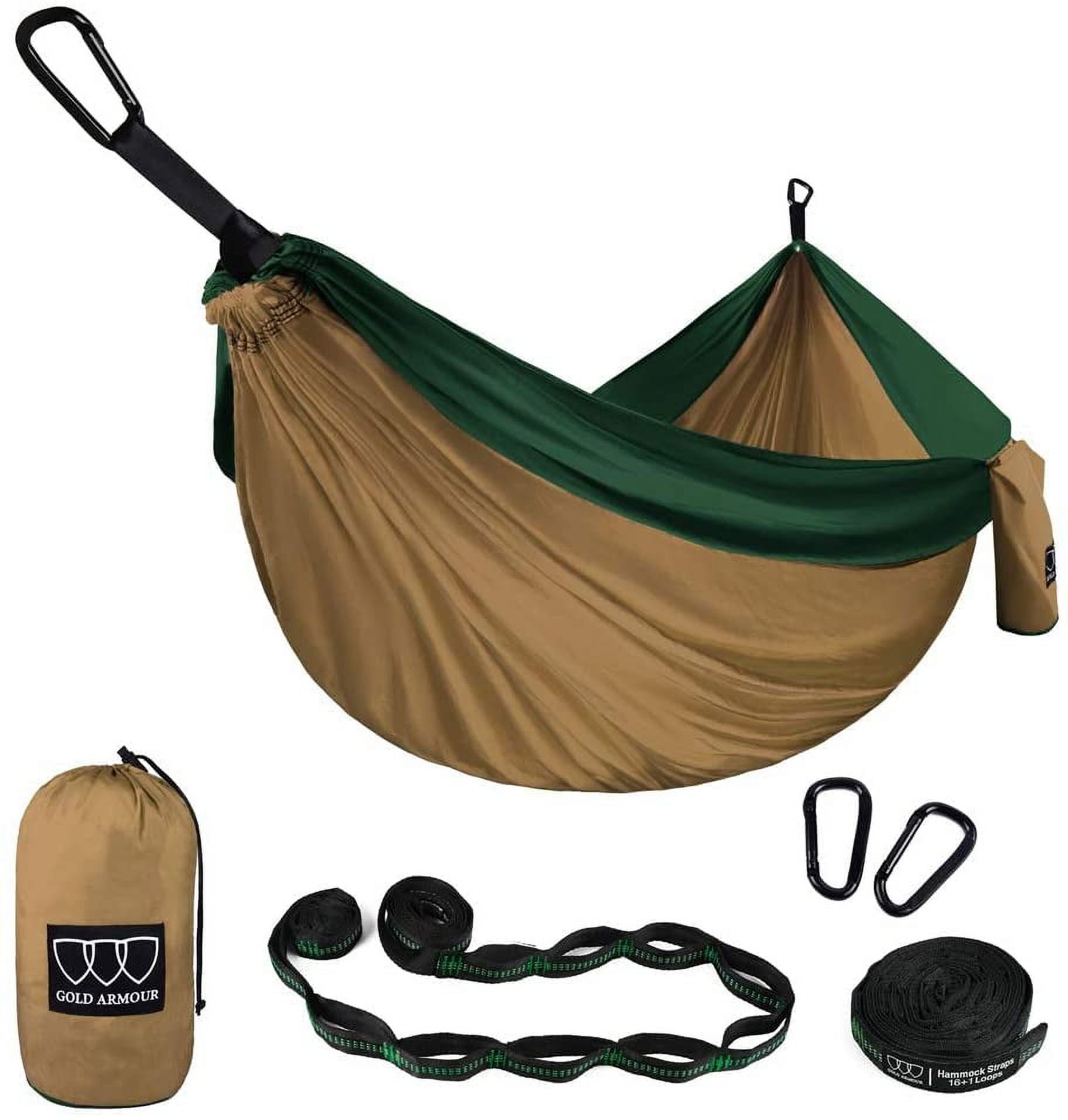 Gold Armour Camping Hammock - Extra Large Double Parachute Hammock (2 ...