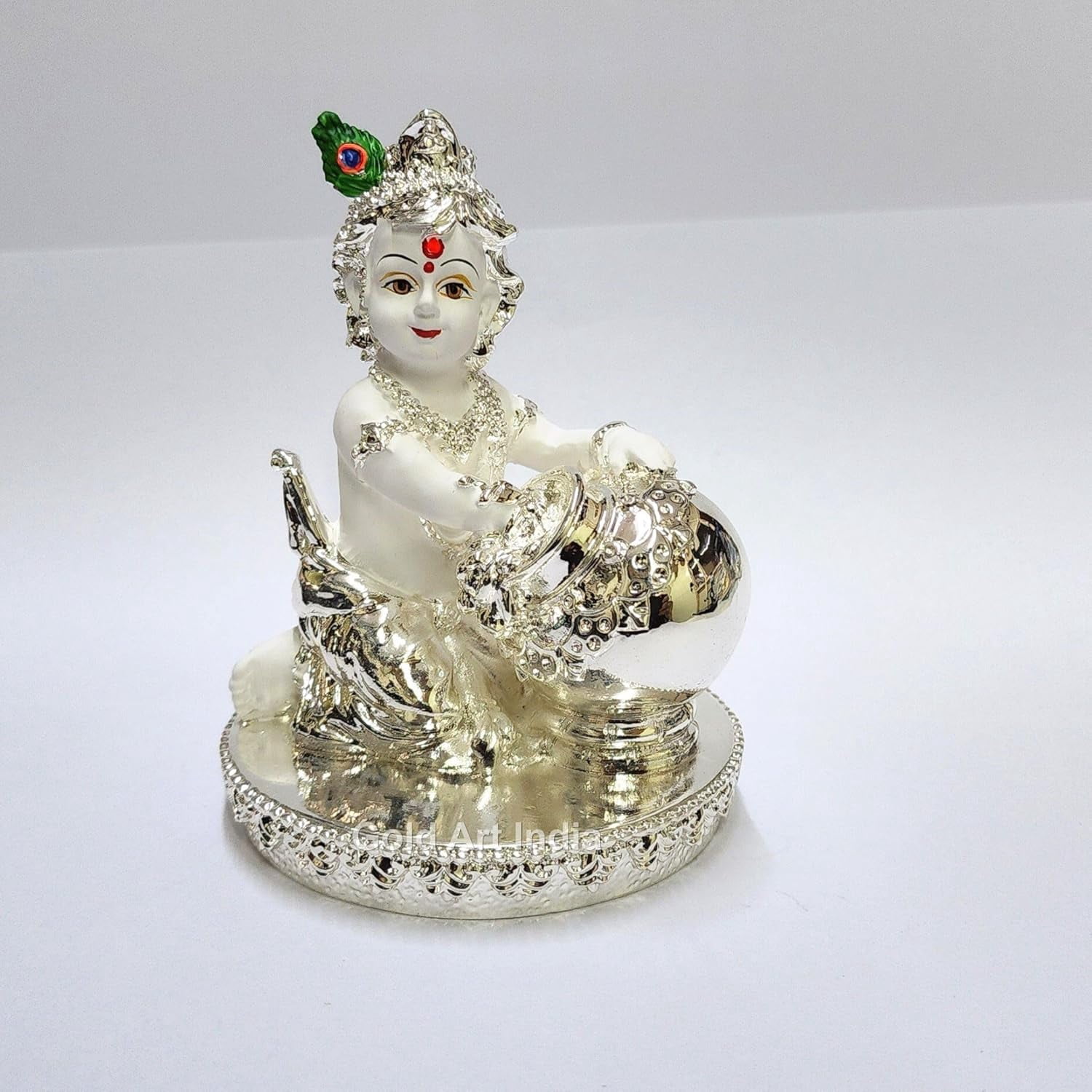 Gold Art India Makhan Krishna Krishna Idol for Home Decor Laddu Gopal ...