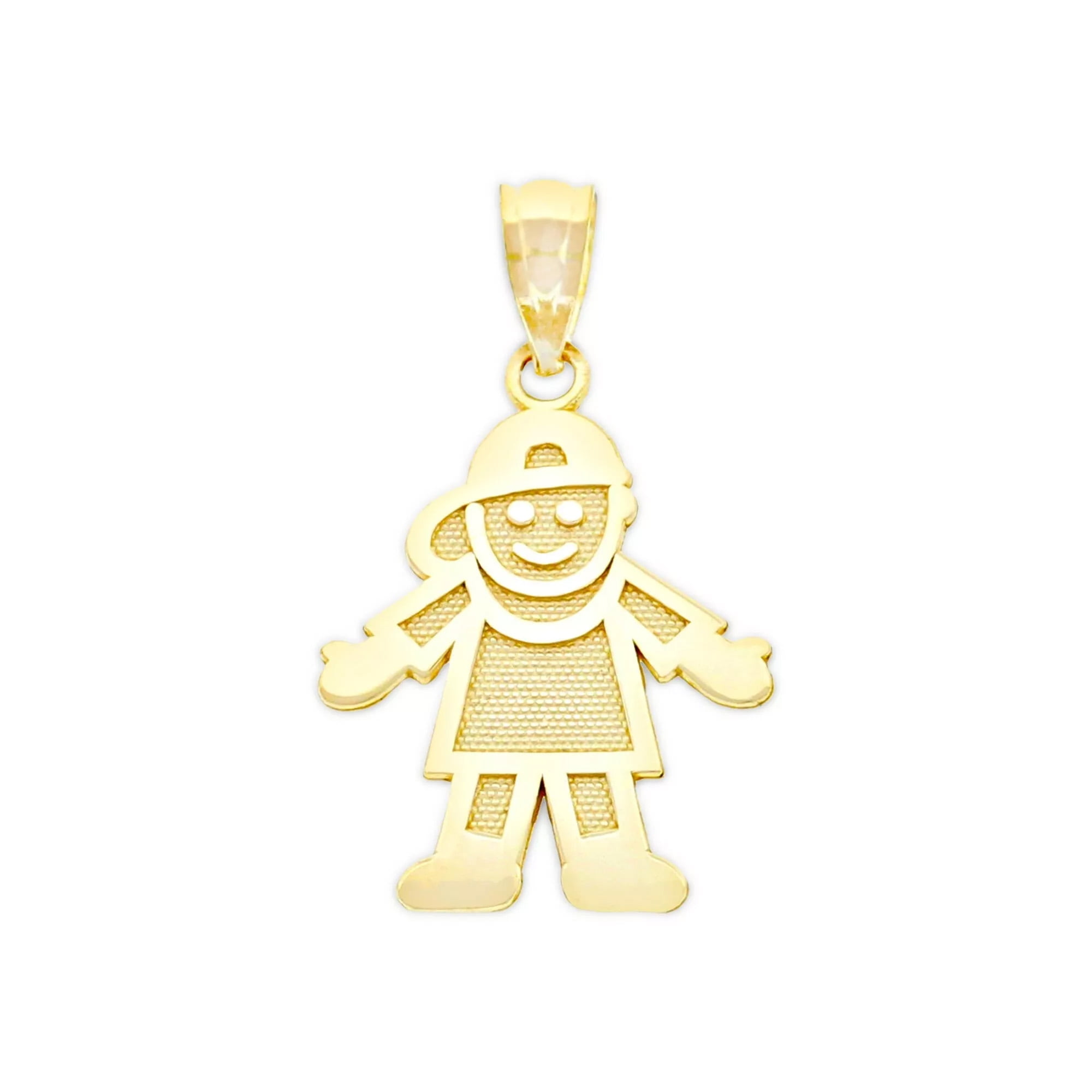 Gold Baby Boy Charm - 10 Karat Solid Gold - Baby Jewelry - Walmart.com