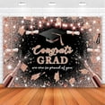 Gold and Balck Congrats Grad Backdrop Class of 2024 Graduation Gold ...