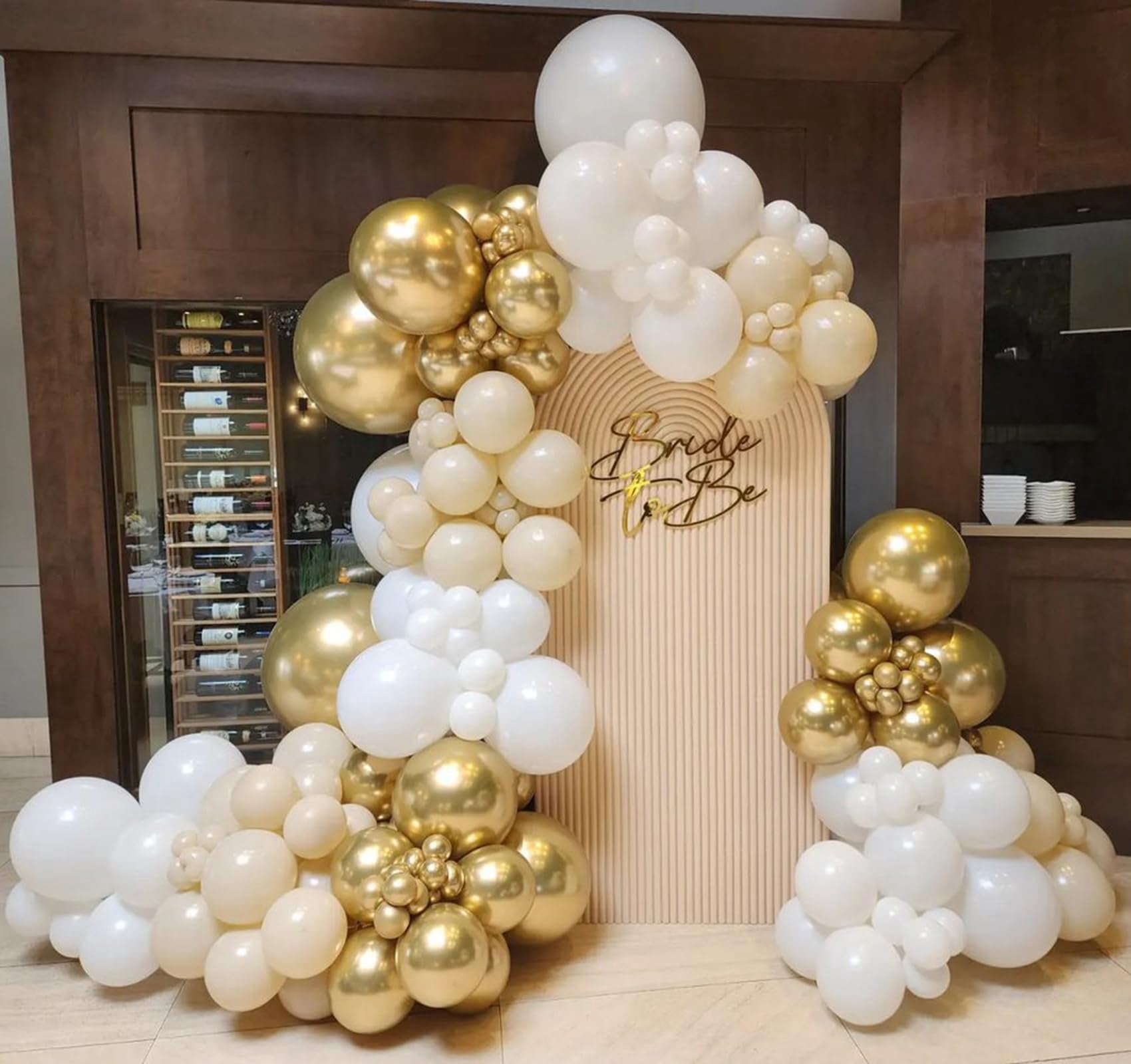 and Gold Balloon Arch Kit,134pcs BSL1 18/12/10/5inch Netural Sand and ...