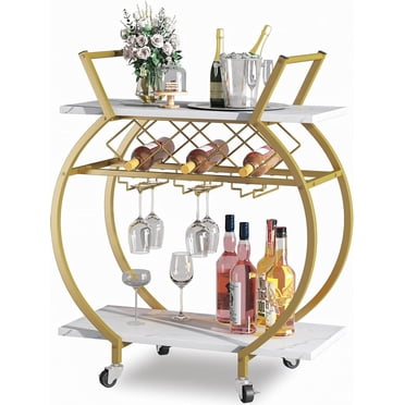 Industrial Wood and Metal Wine Rack with Wheels Kicthen Bar Dining Room ...