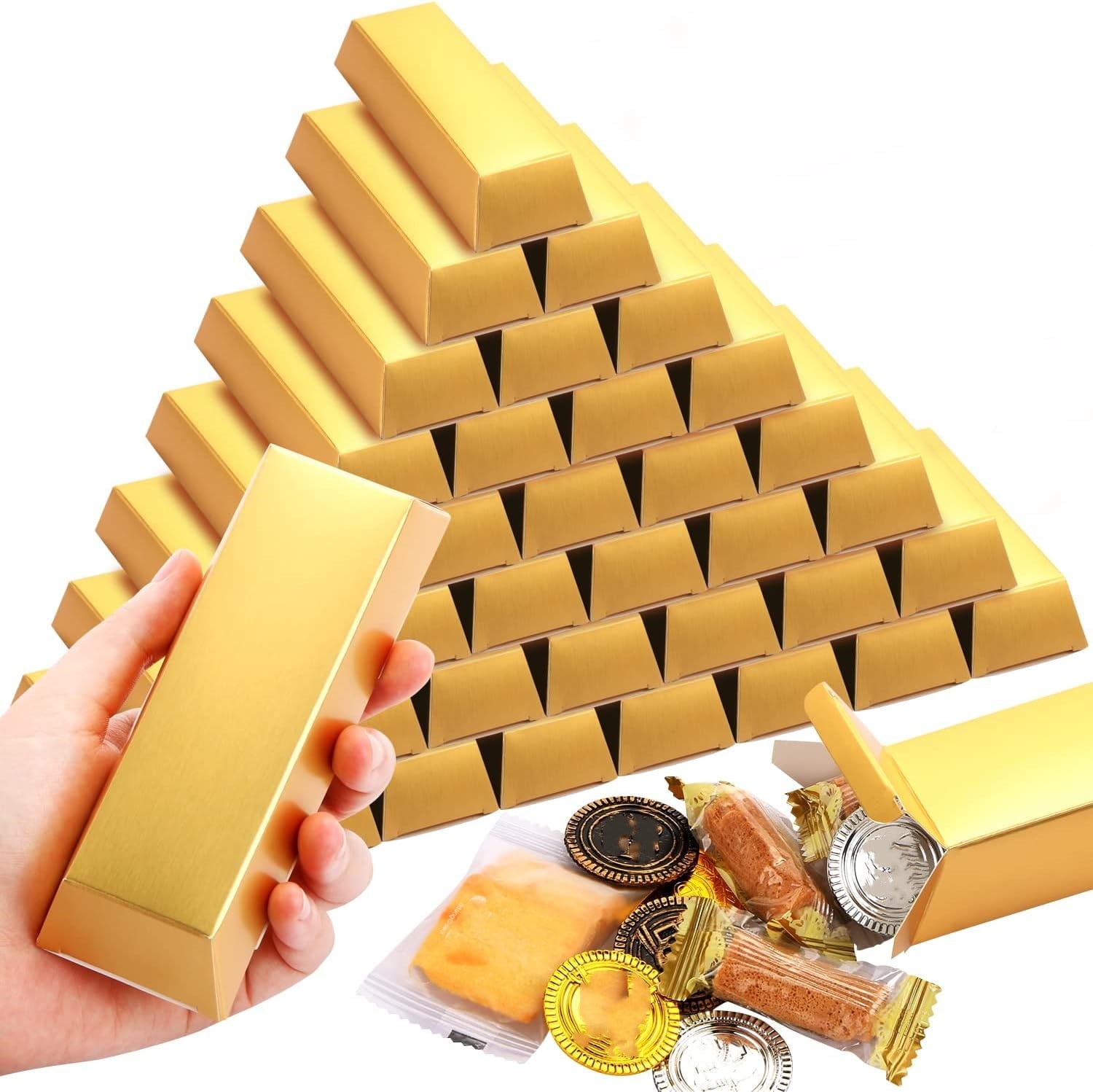 Gold Bar Fake Gold Bars Gift Box,Gold Bars Box for Party Supplies ...