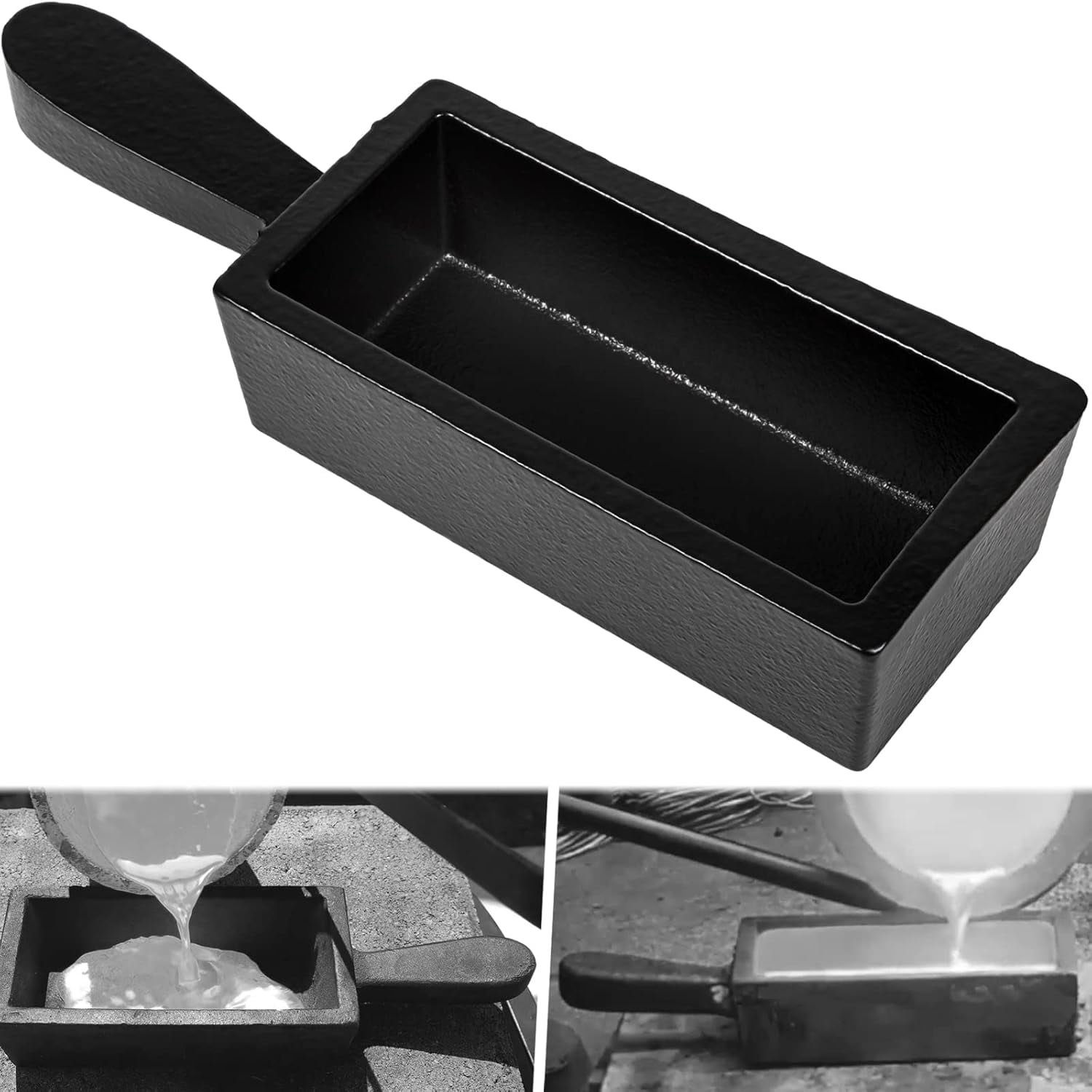 Gold Bar Loaf Cast Iron Ingot Mold for Custom Smelting Pouring Melting ...