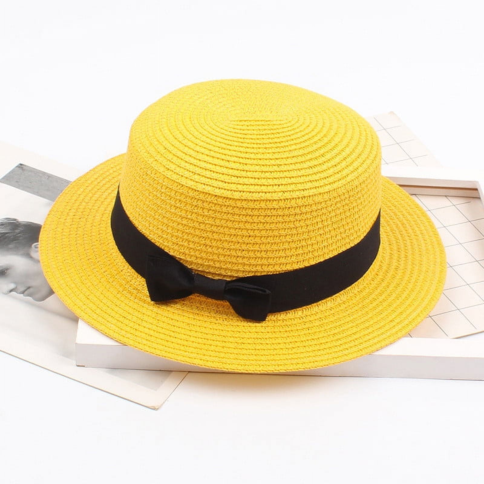 Gold Baseball Cap Ladies Women'S Summer Solid Hat Top Sun Visor Straw ...