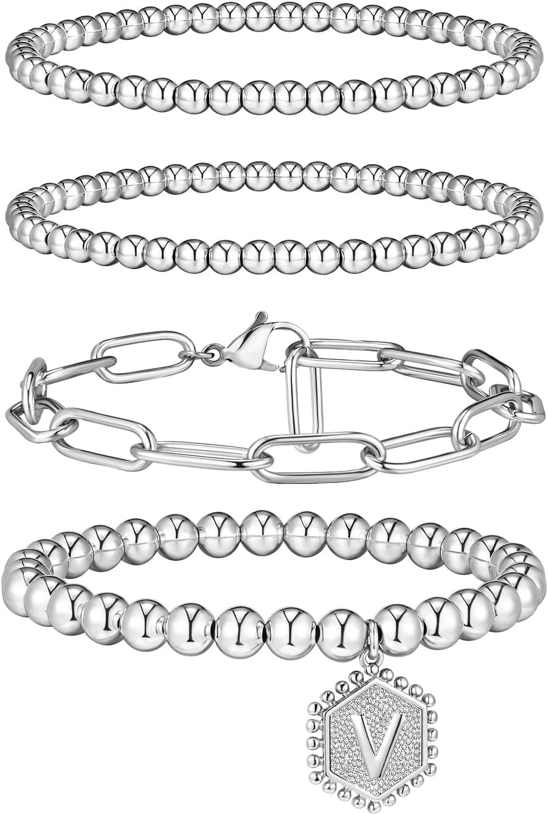 Gold Beaded Bracelets For Women, Stackable Gold Bracelets For Women ...