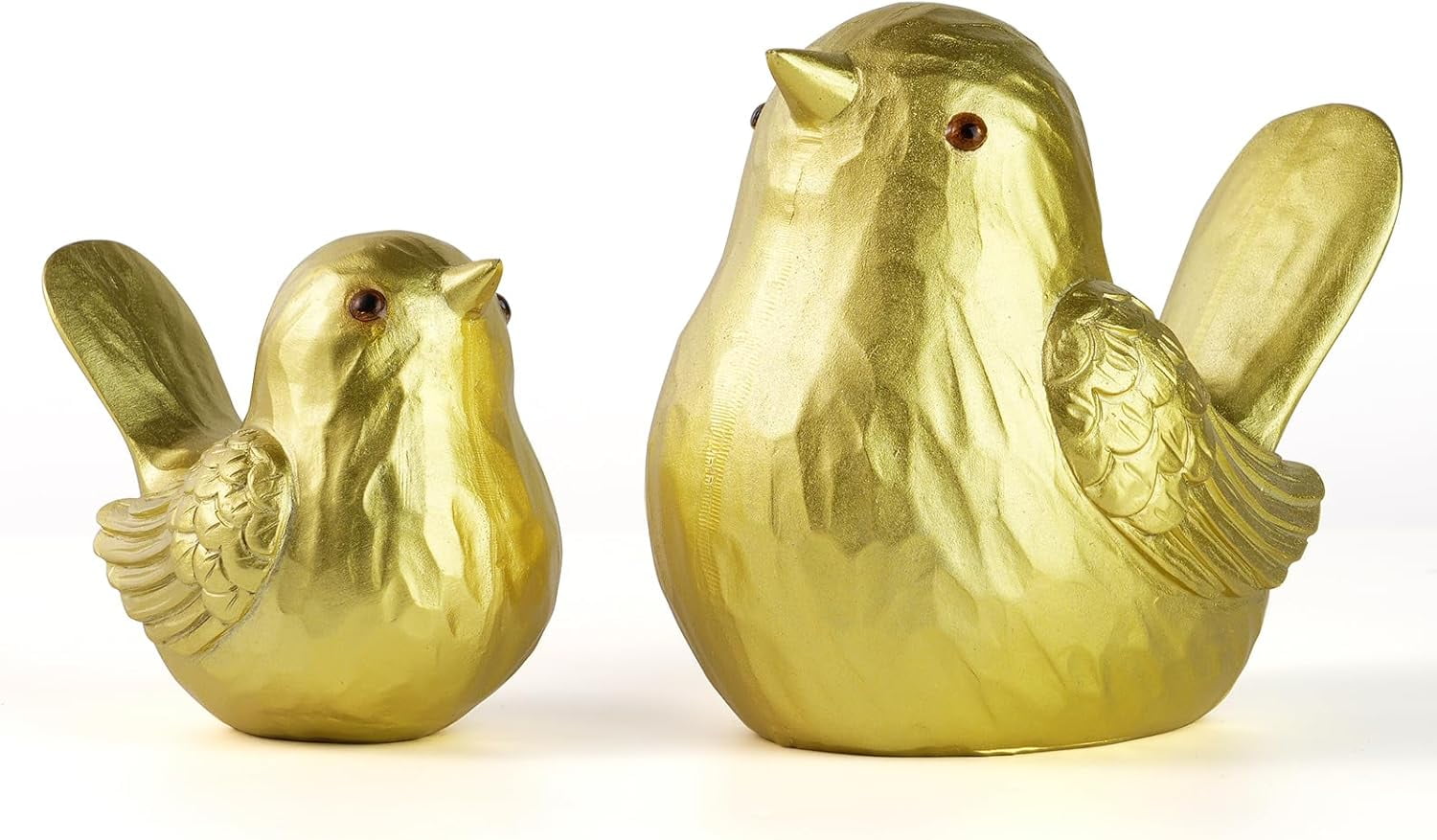 Gold Bird Decor - Small Bird Statues Modern Style Figurines for Living ...