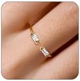 Gold Birthstone Rings for Women Non Tarnish 14K Gold Plated Stackable ...