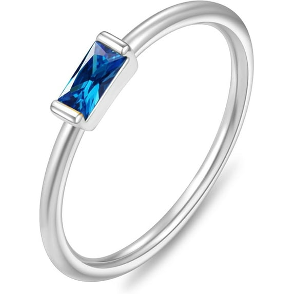 Gold Birthstone Rings for Women Non Tarnish Gold Stackable Ring Dainty ...