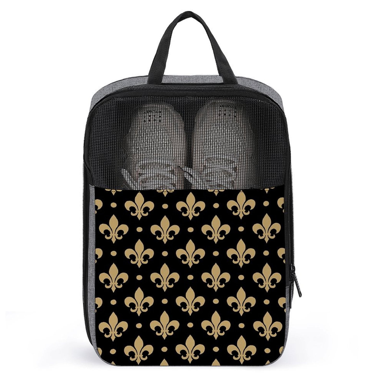 Gold & Black Fleur De Lis - Saints Fans Louisiana Shoe Bags Shoe ...