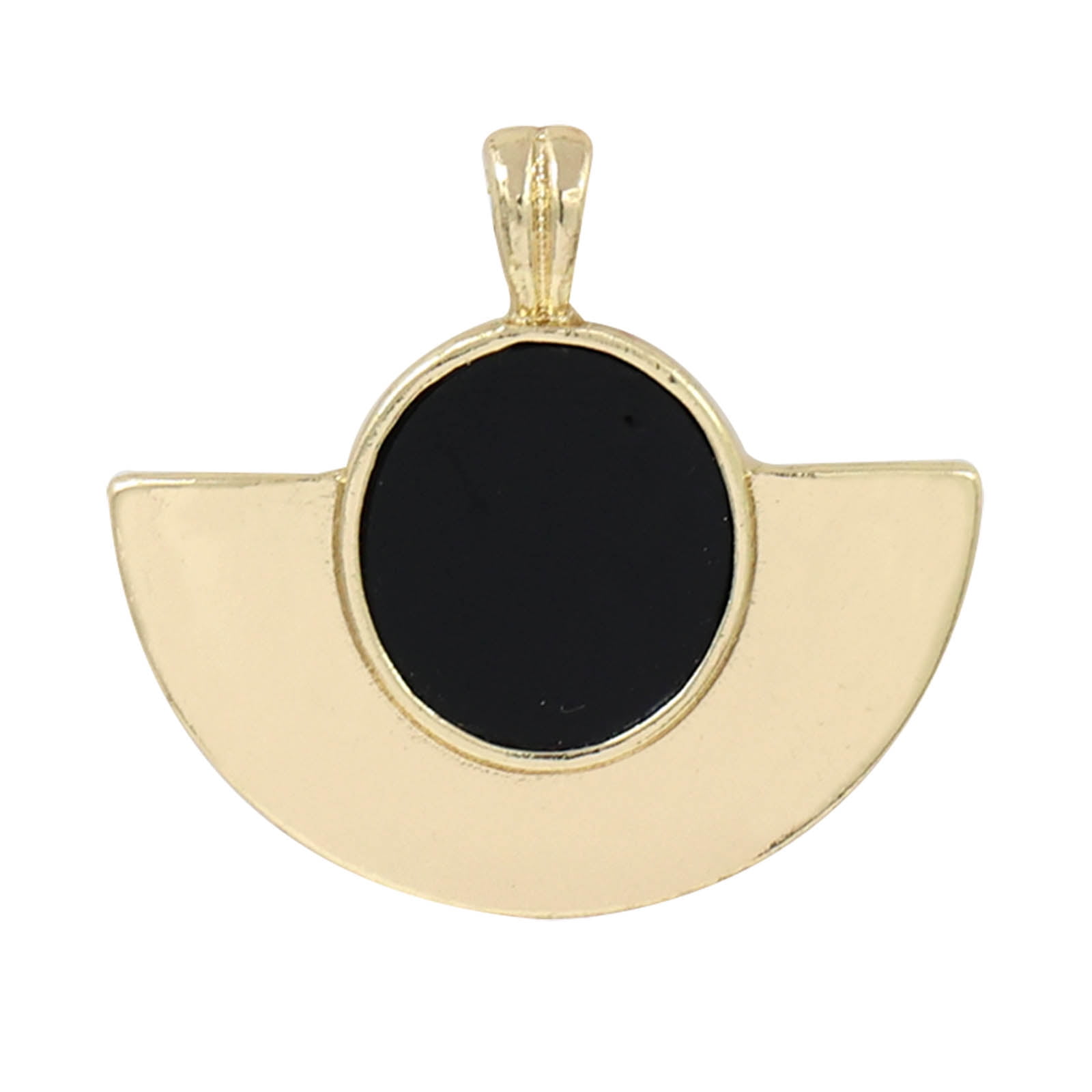 Gold & Black Geometric Half Circle Pendant by Bead Landing™ - Walmart.com