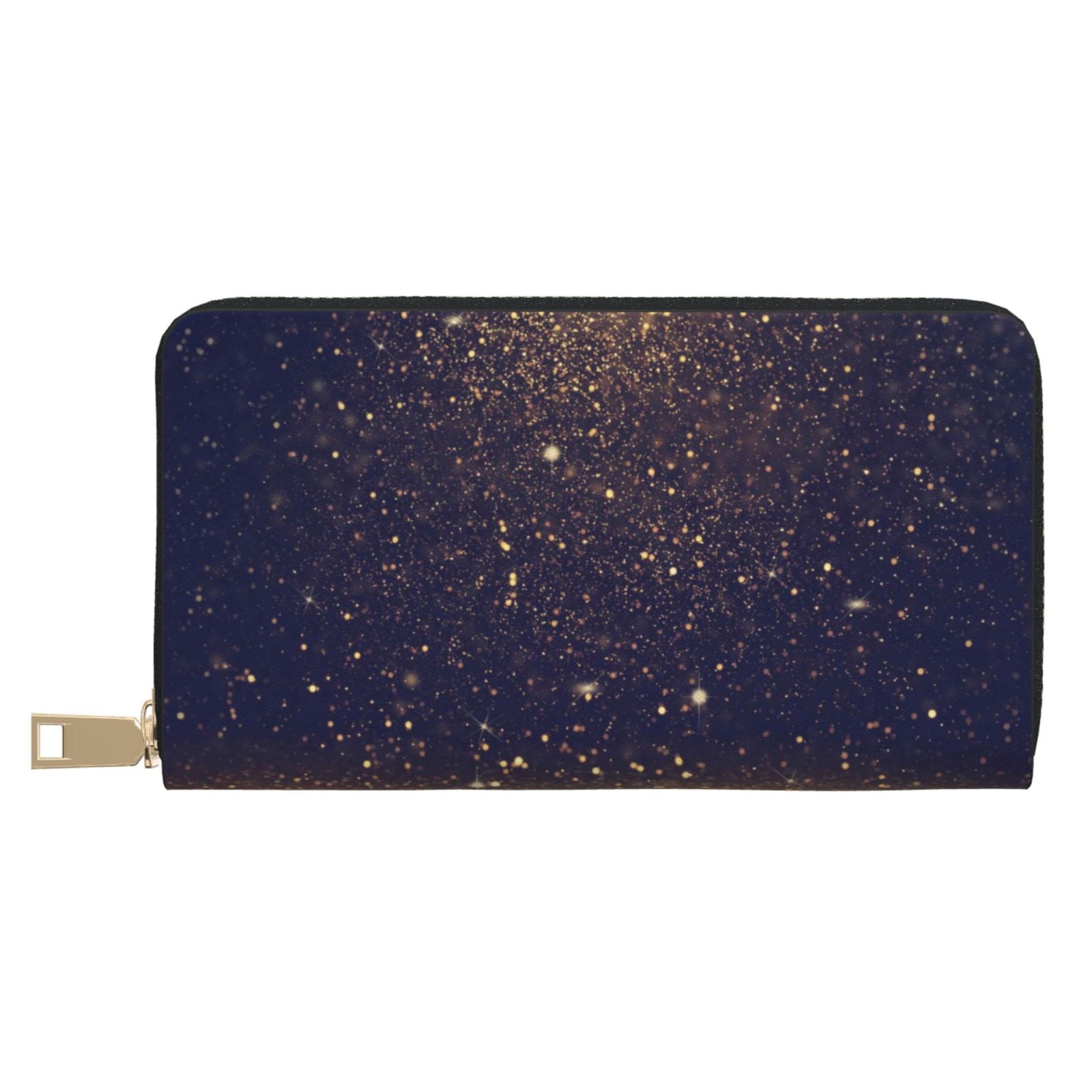 Gold Black Glitter Wallet Women, Leather Bifold Multi Card Wallet ...