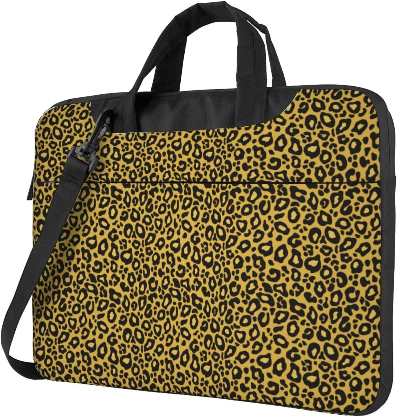 Gold Black Leopard Trendy Laptop Tote Bag For Women Men- Laptop Case ...