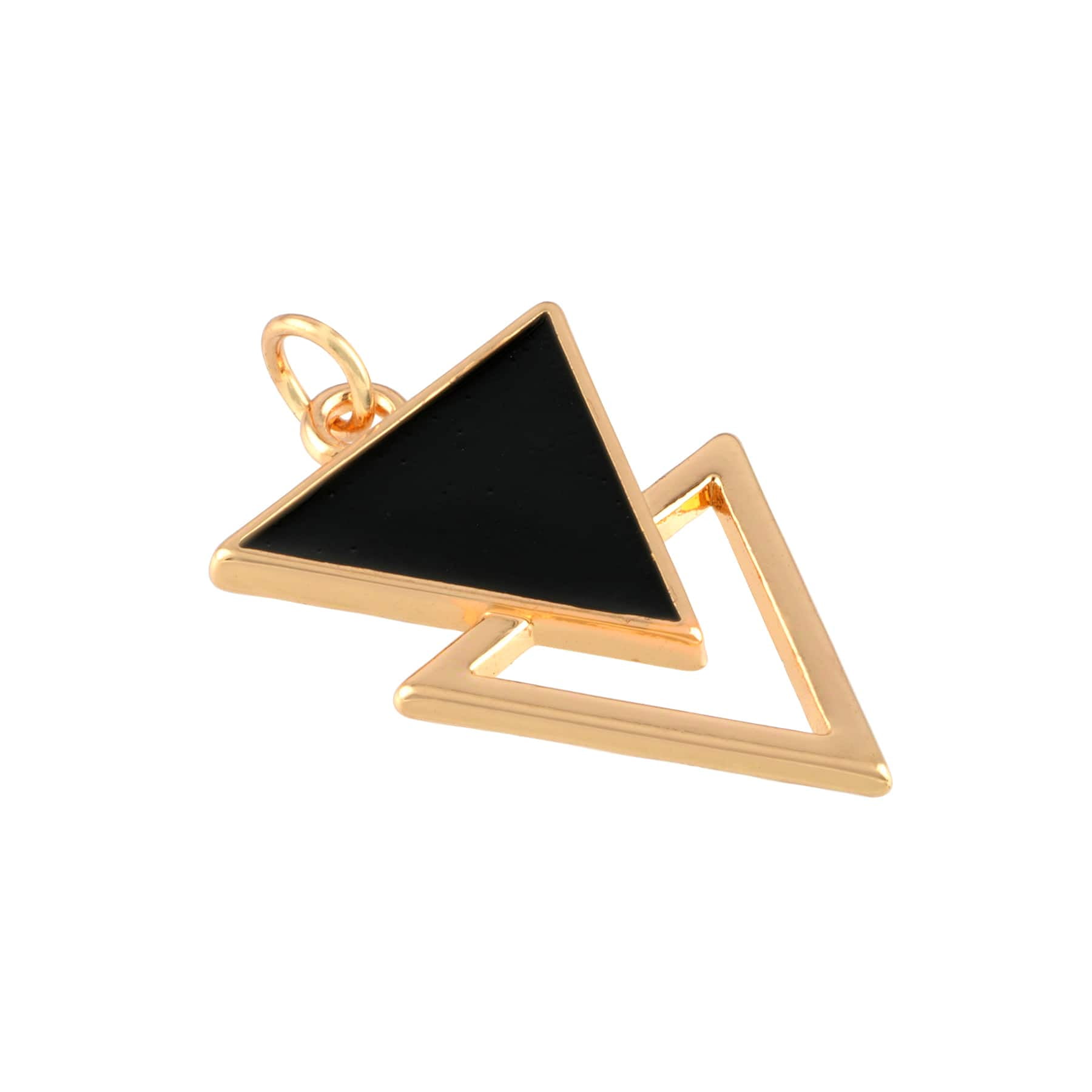 Gold & Black Overlap Triangle Pendant by Bead Landing™ - Walmart.com