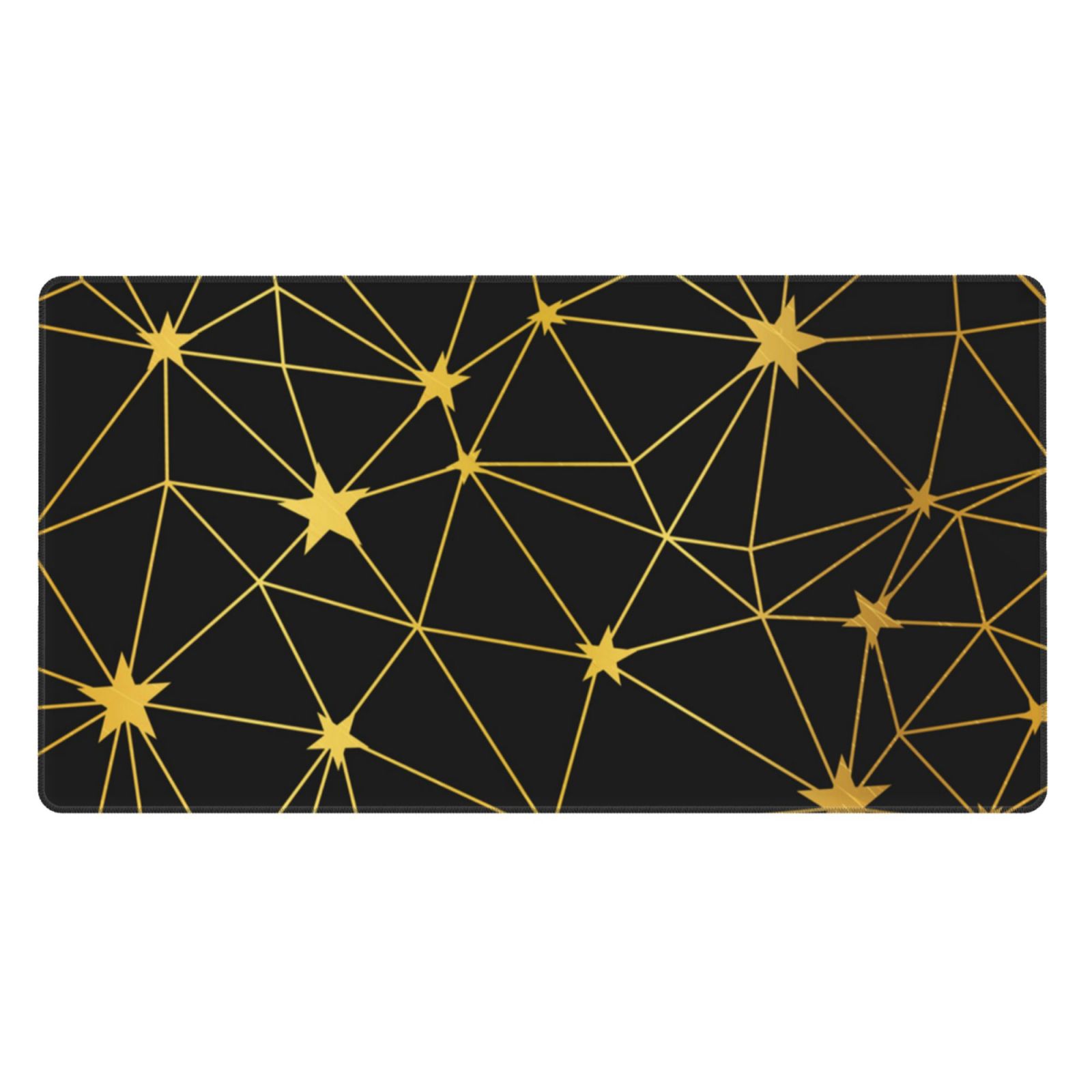 Gold Black Stars Network Seamless Pattern Mousepad Large Mouse Pad Desk ...