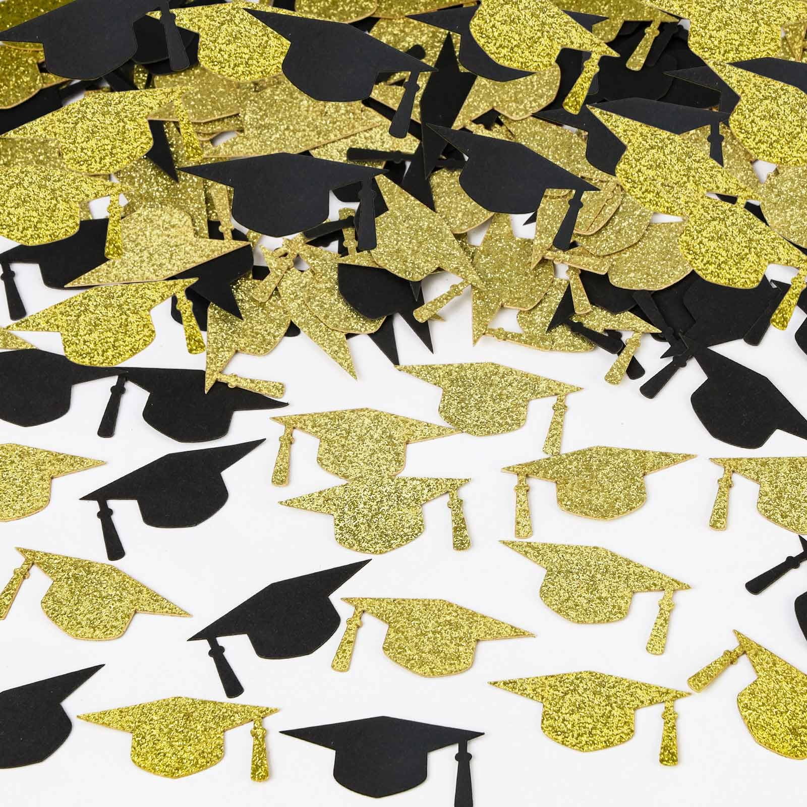 Gold and BlackTRDN Graduation Confetti, 200 Pcs Glitter Graduation ...