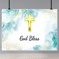 Gold Bless Backdrops First Holy Communion Baptism Decorations Backdrop ...