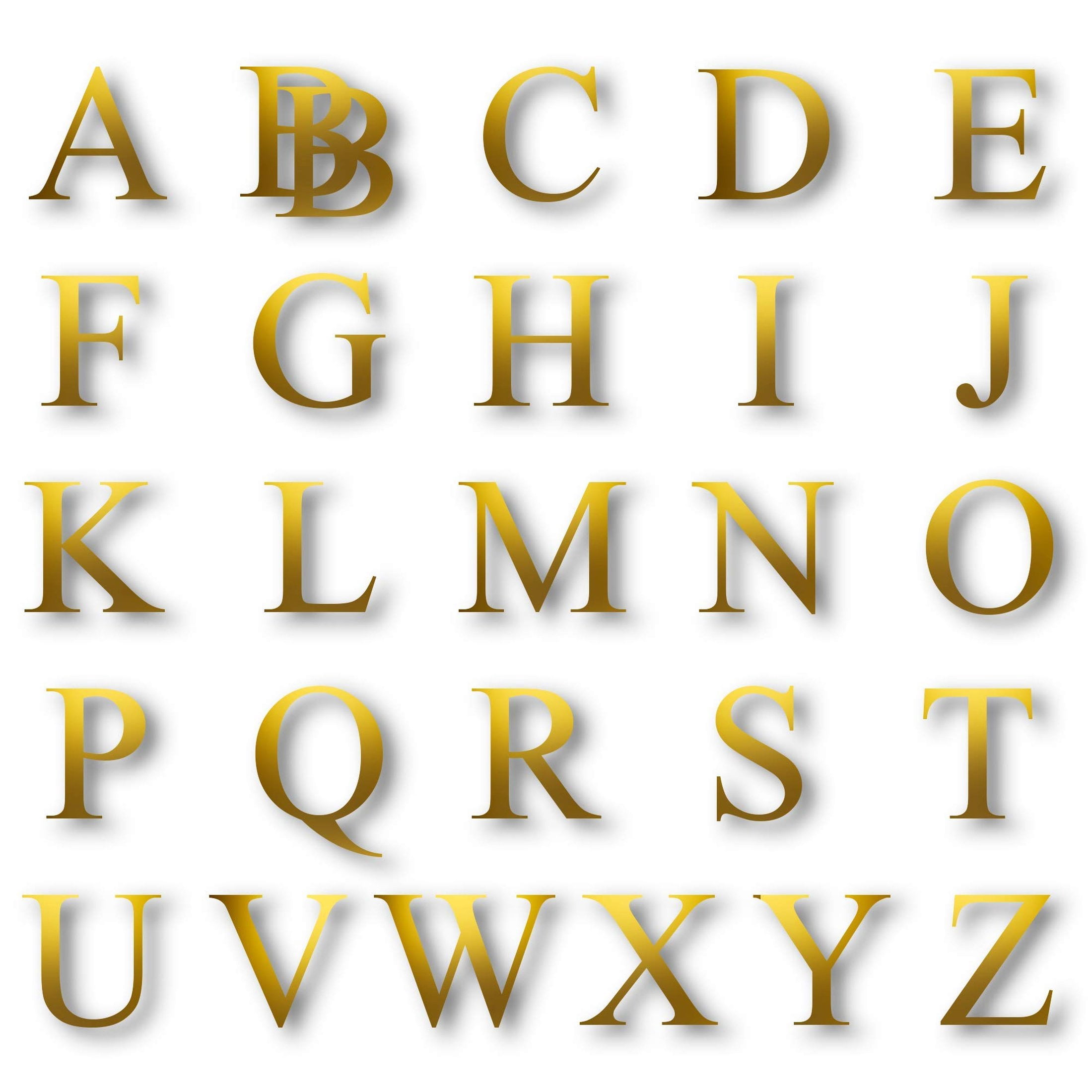 Gold Block Baby Box Letters - Large Pre-Cut Decorations for Baby Shower ...