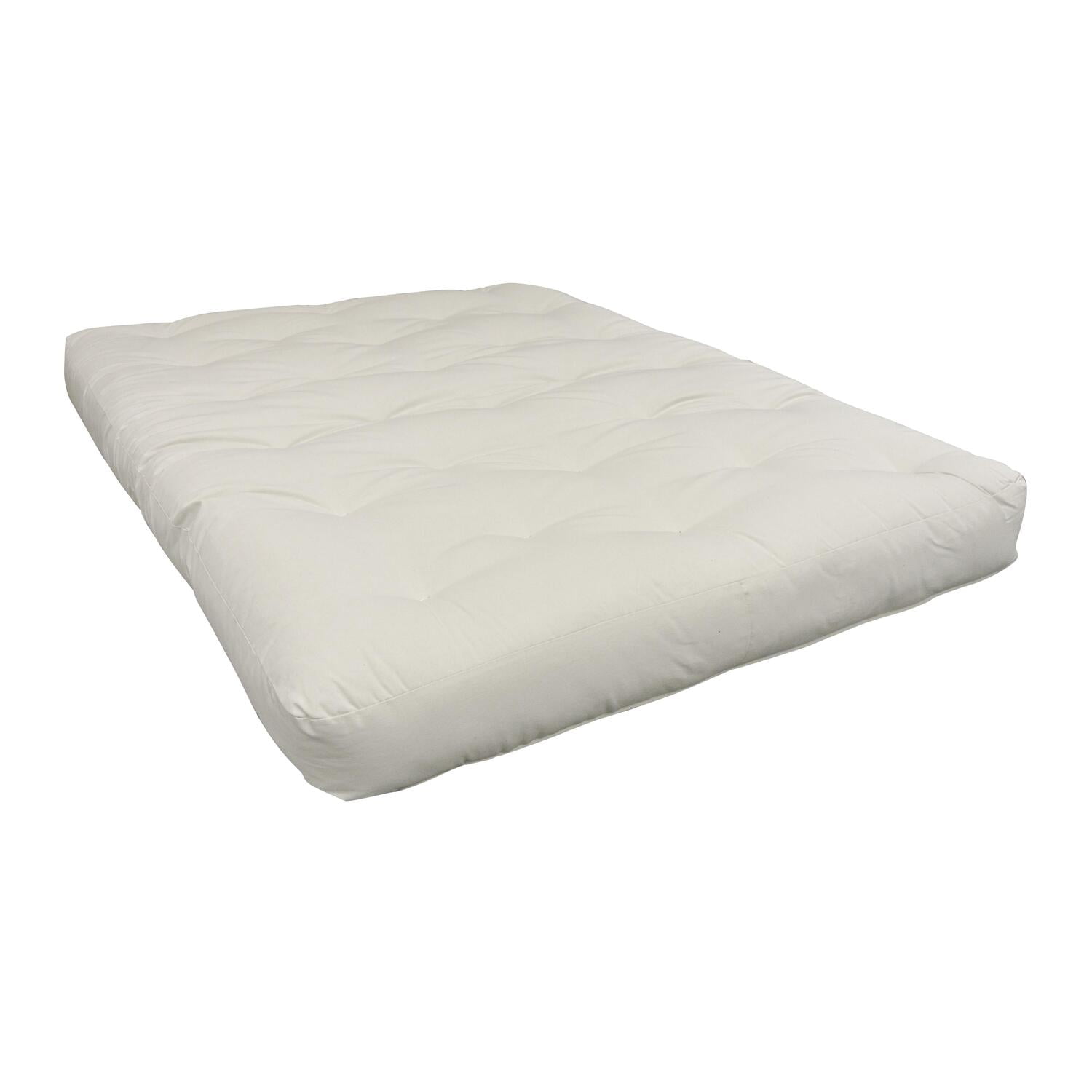"Gold Bond 8"" Wool Wrap #613 Cotton Futon Mattress, Full Size, Natural ...