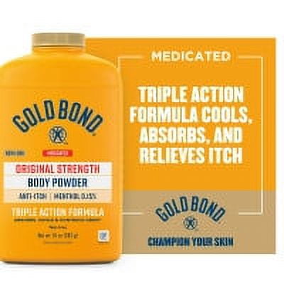 Gold Bond Medicated Triple Action Body Powder with Menthol, Anti ...