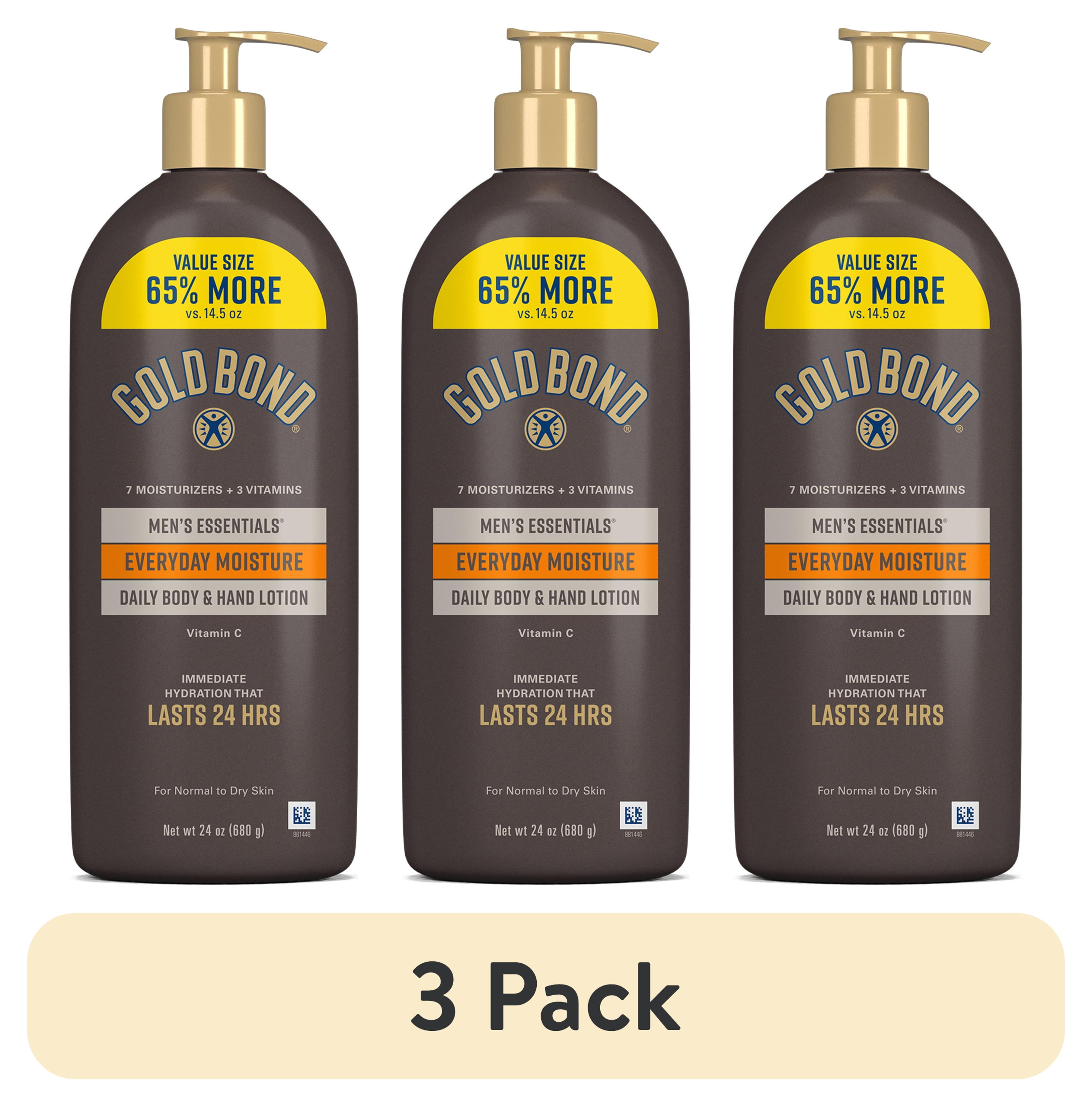 (3 pack) Gold Bond Men's Essentials Everyday Moisturizer Hand and Body ...