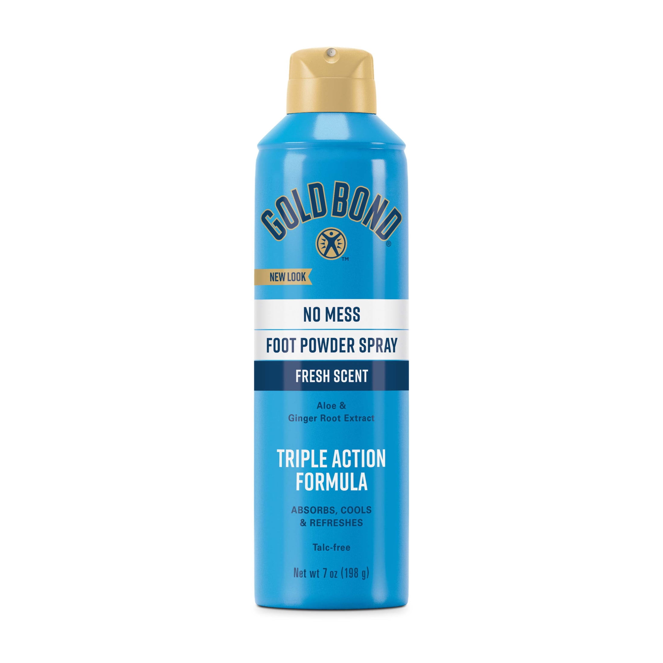 Gold Bond No Mess Talc-Free Foot Powder Spray, Fresh Scent, 7 oz., Cool ...