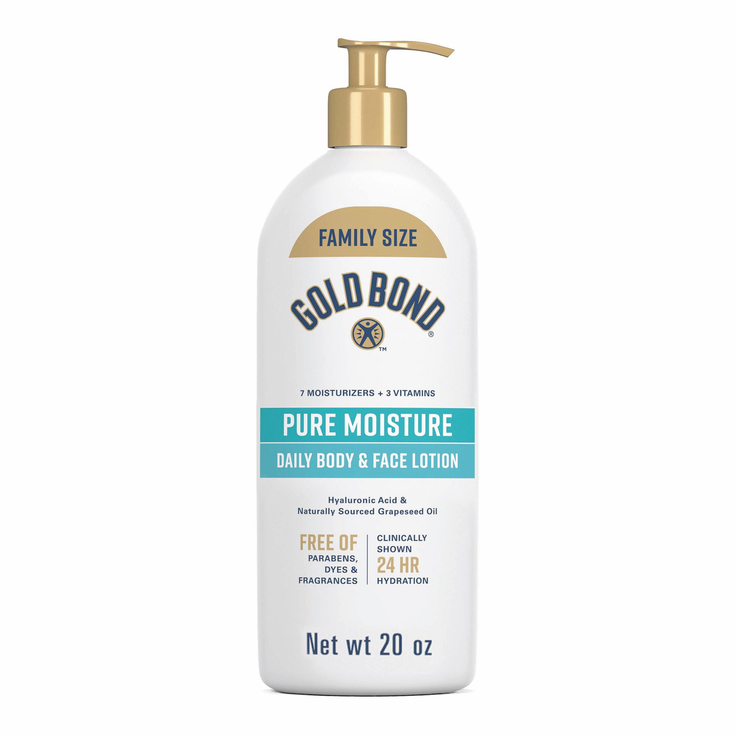 Gold Bond Pure Moisture Facial Moisturizer & Cream for Dry Skin, 20 oz ...