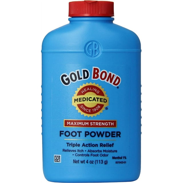 Gold Bond Talc-Free Foot Powder, Medicated Maximum Strength, 4 oz ...