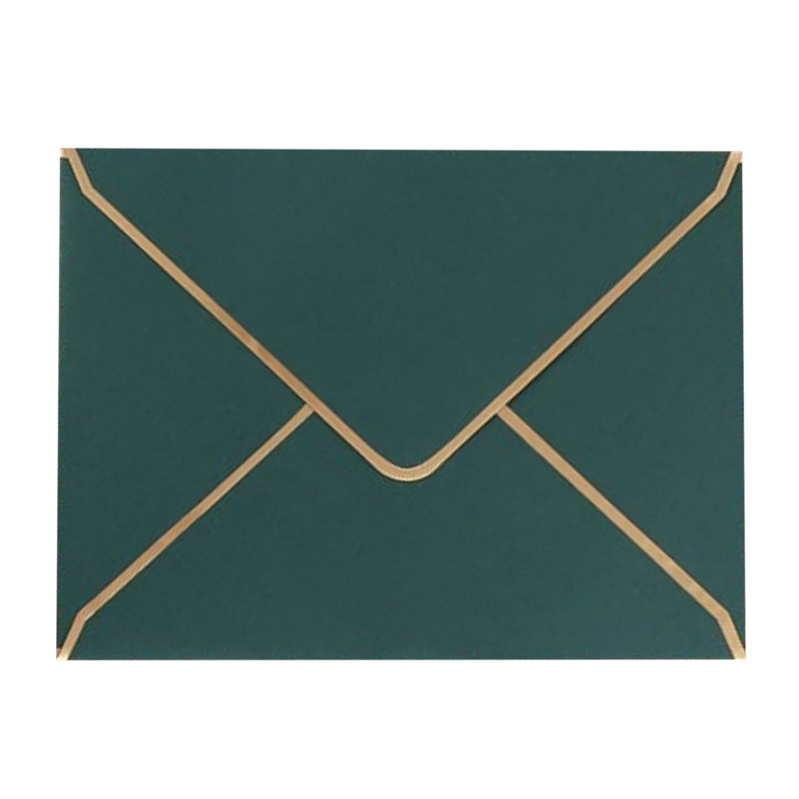 Gold Border Business Envelopes 10 Pcs 6.89 x 5.31 Inches with V-Flap ...