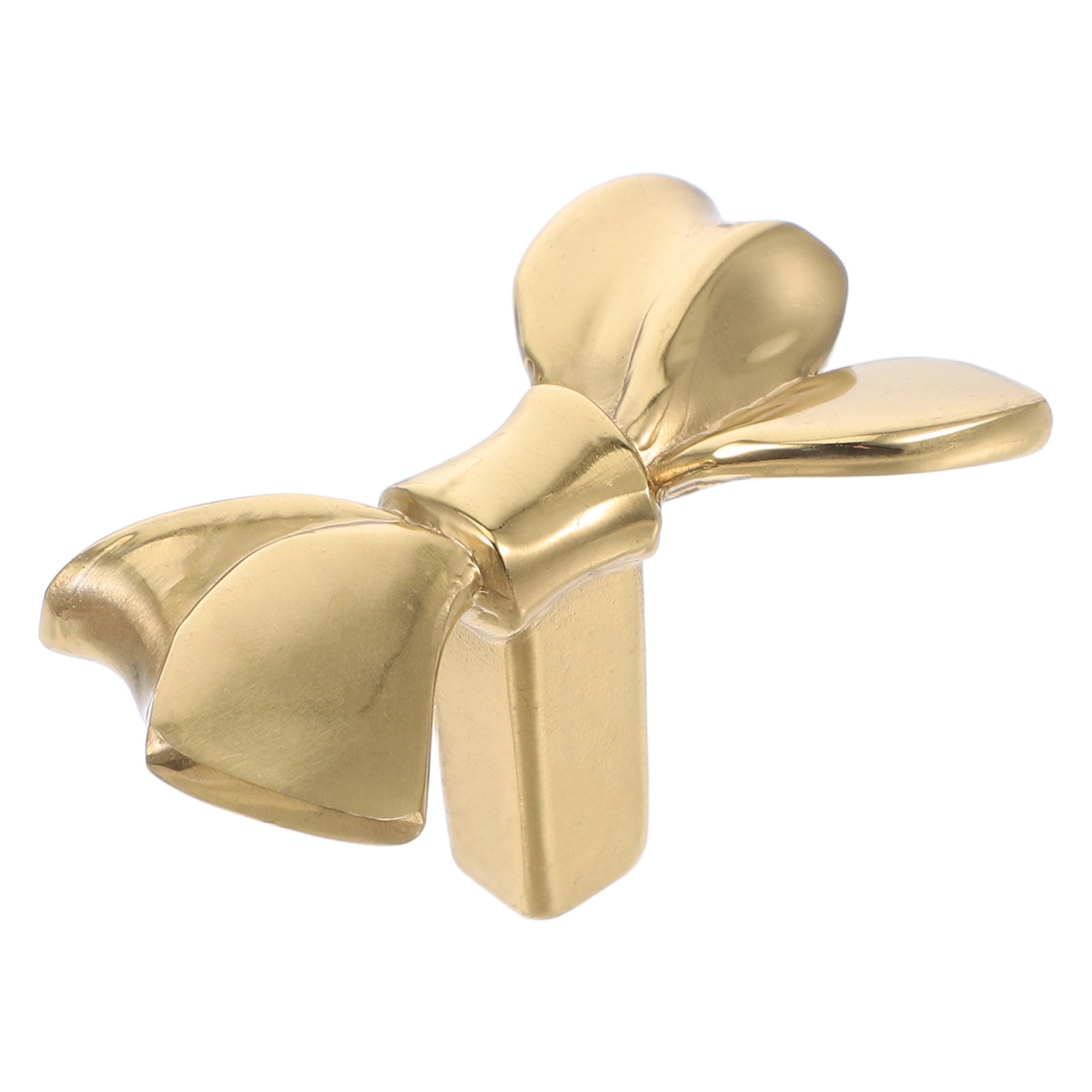 Gold Bow Pulls for Drawers Solid Brass Cabinet Knobs Decorative Handle for Kitchen Cabinet ...
