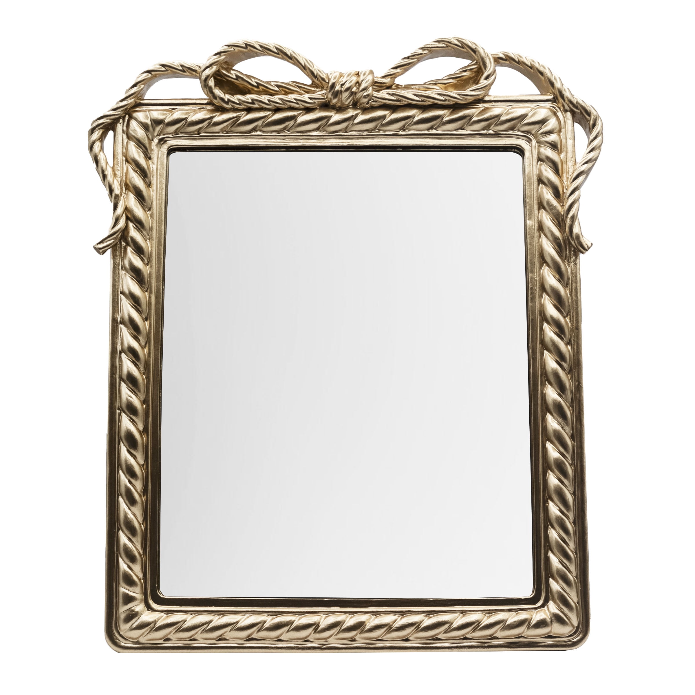 OneDesign Home Gold Bow Resin Tabletop Mirror - Walmart.com