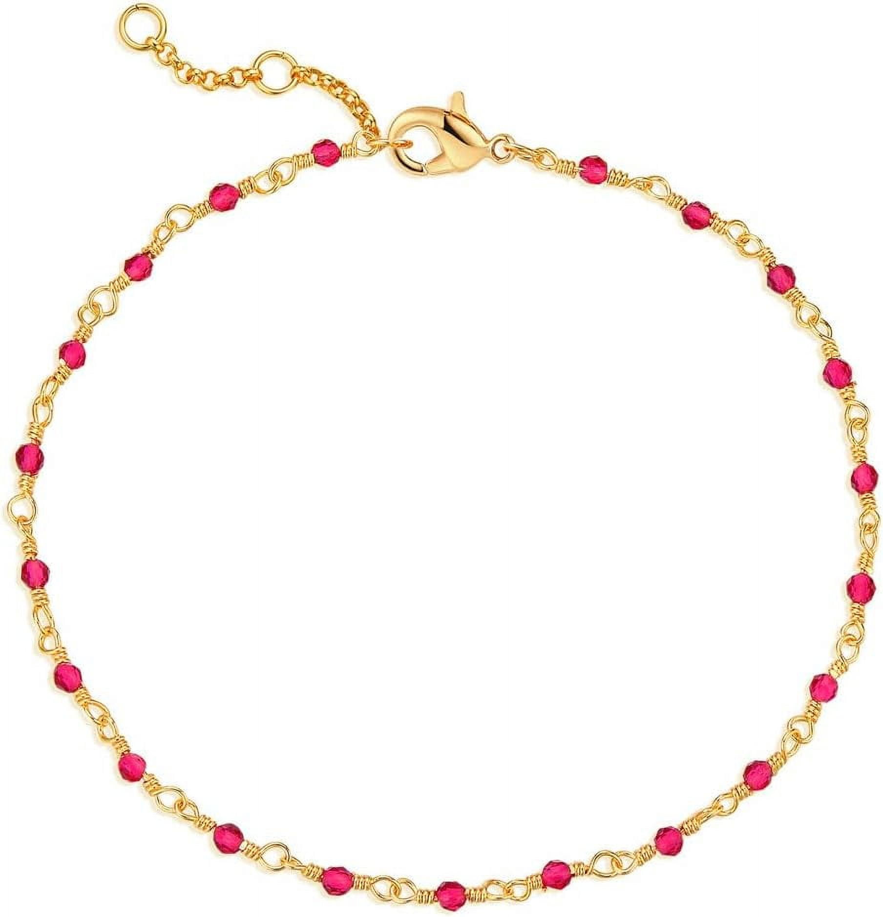 Gold Bracelet For Women 18K Gold Plated Dainty Paperclip Cubic Zirconia ...