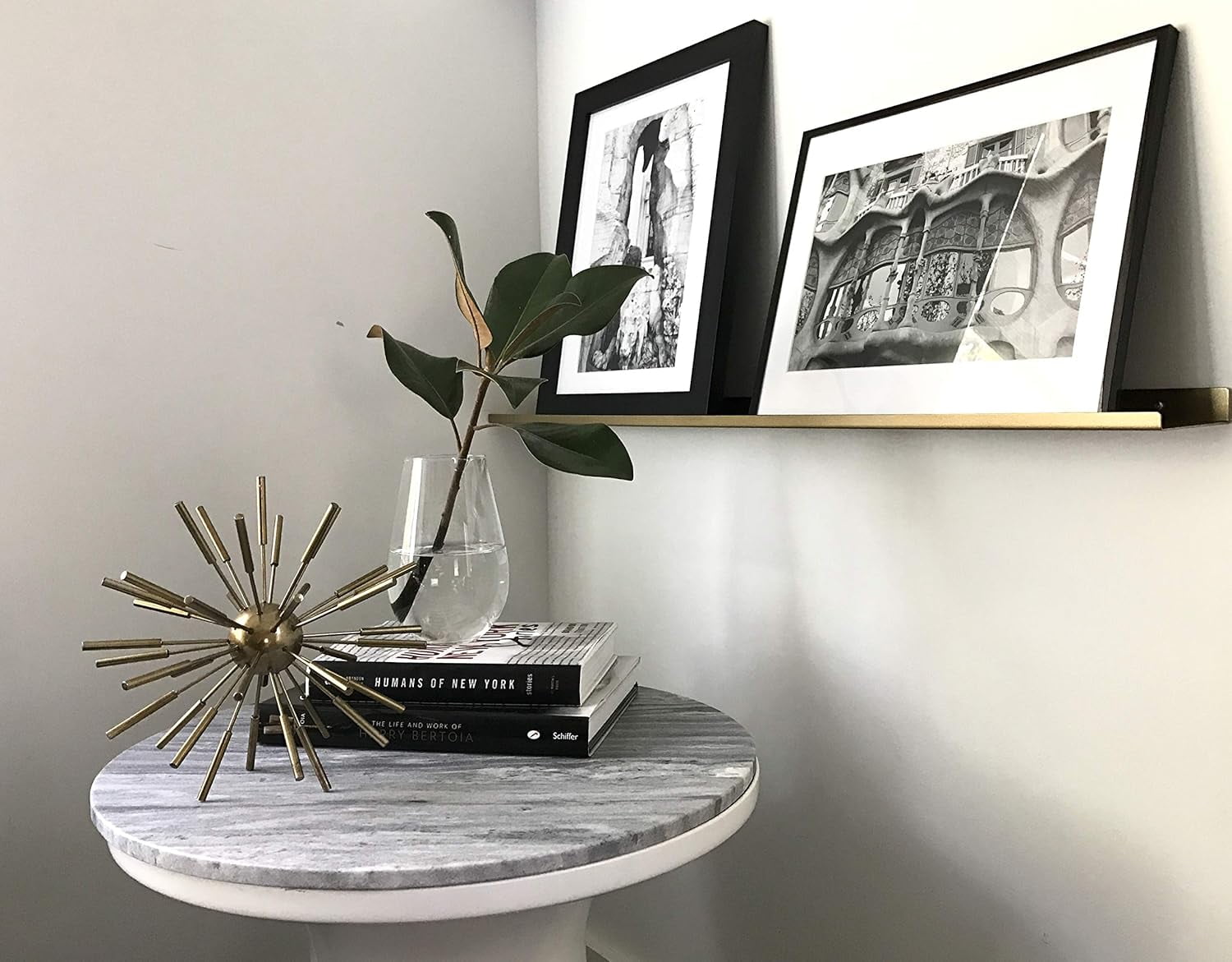 Gold/Brass 30" Over-The-Range Shelf/Display/Ledge/Rack, 3.5" deep ...