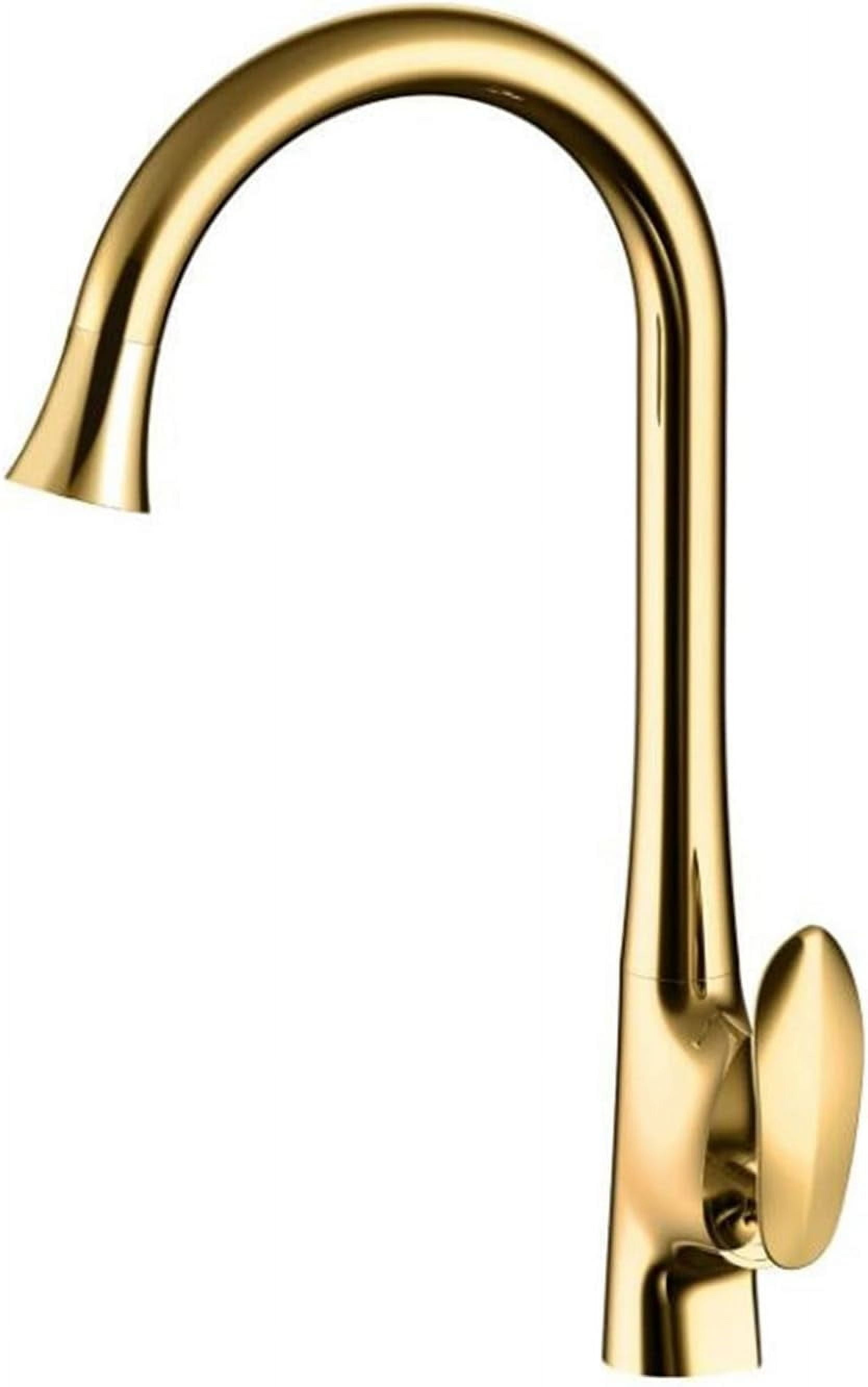 Gold Brass Hot and Cold Single Lever German Technology Bathroom Basin ...