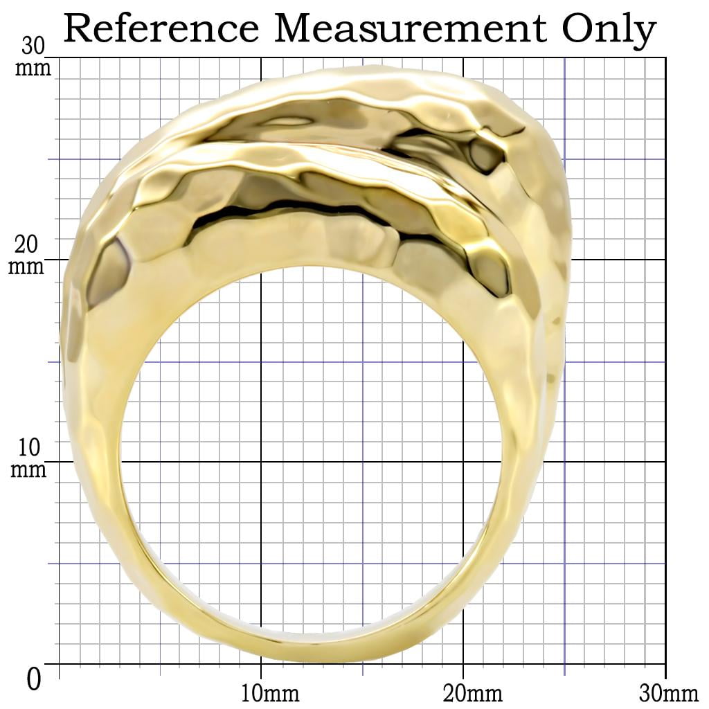 Gold Brass Ring with No Stone for Women Style 1W036 - Walmart.com