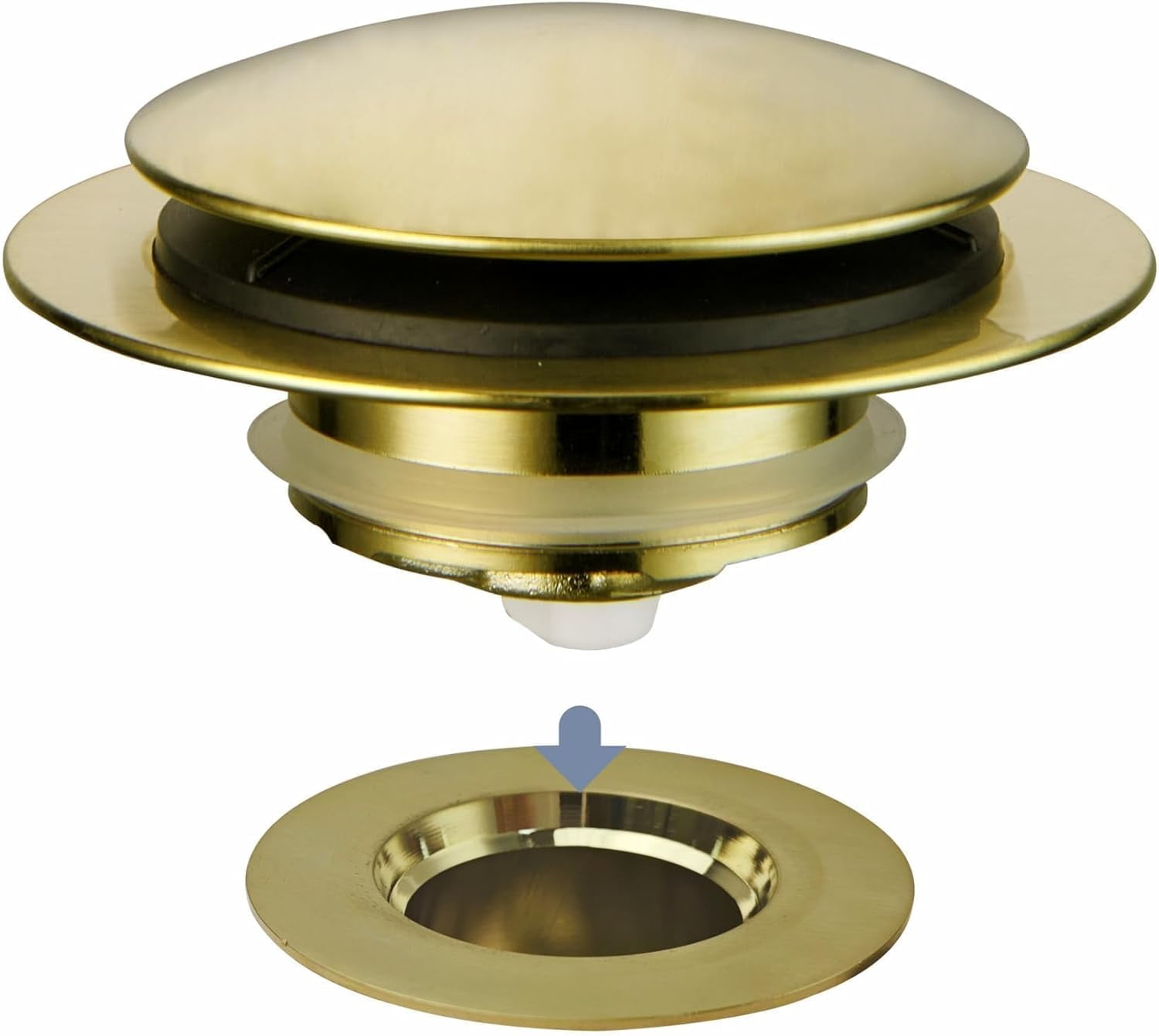 Gold Brushed Tub Drain Stopper,Universal Pop Up Bath Drain Plug Bathtub ...