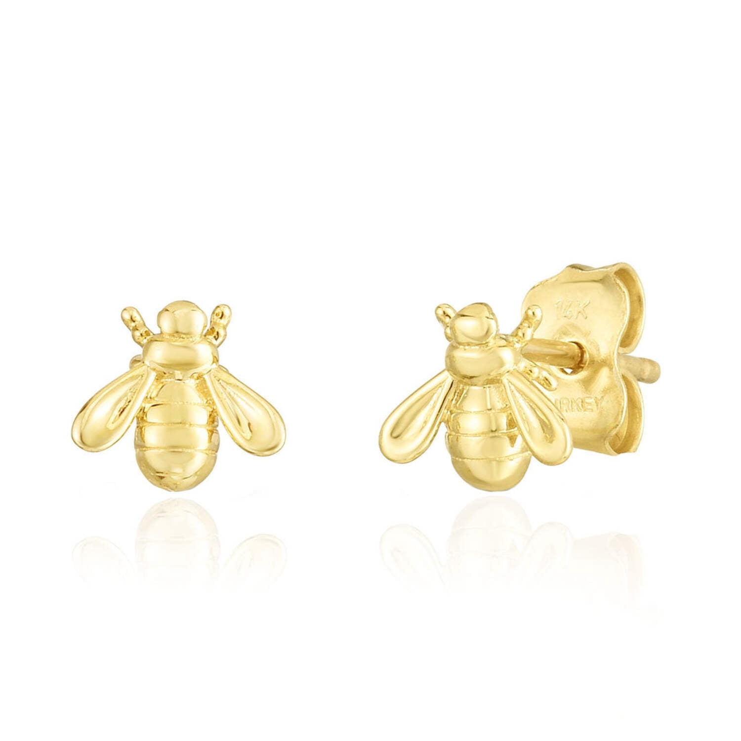 Gold Bumble Bee Stud Earrings - Walmart.com